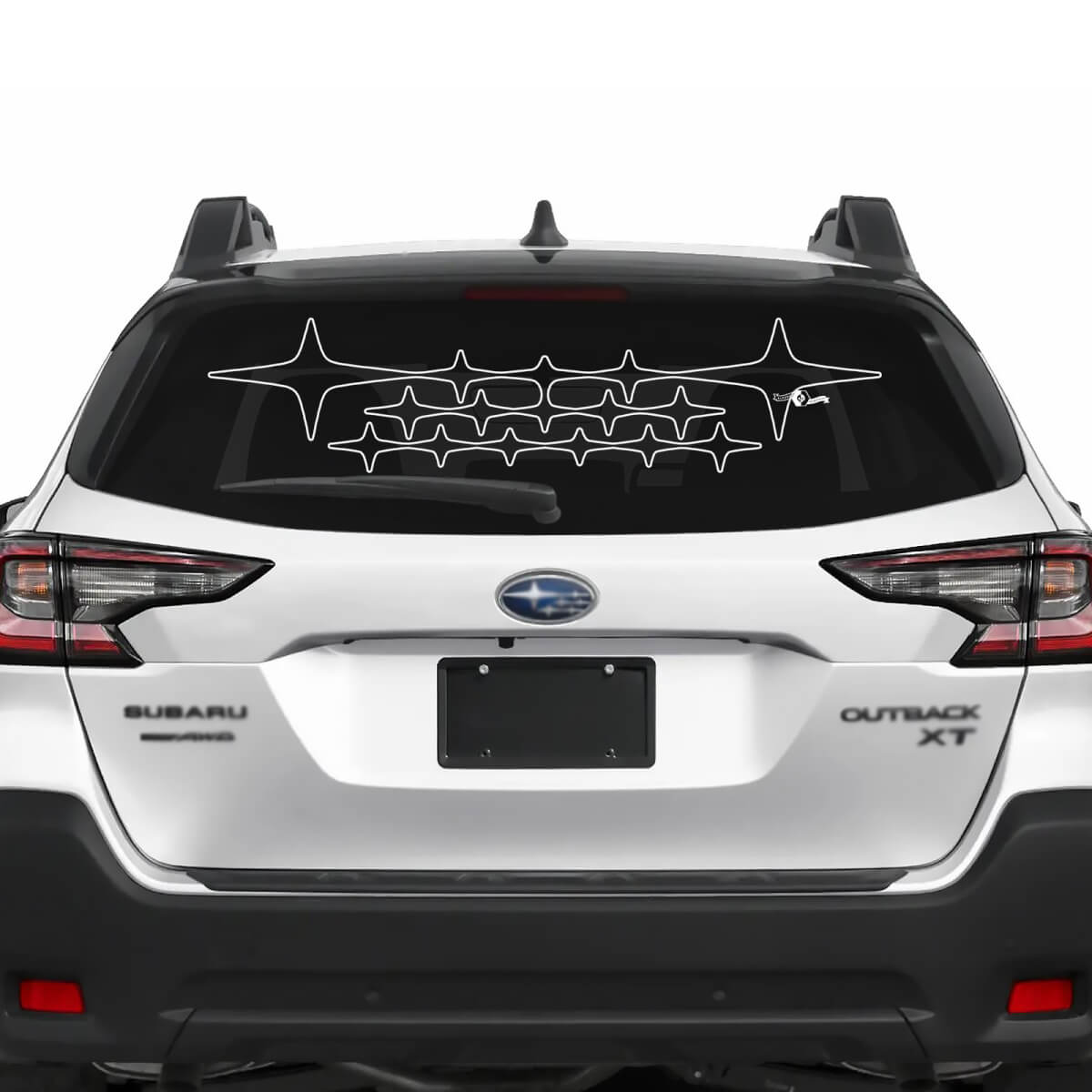 Subaru Outback Rear Window Stars Vinyl Sticker Decal Graphic