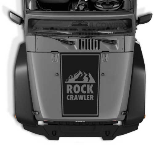 Rock Crawler Hood vinyl sticker decal - Fits any hood - Jeep wrangler