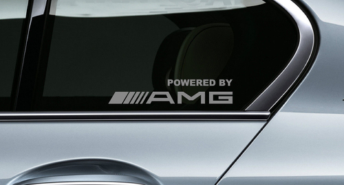 Powered By Amg Mercedes Car Body Skirt Vinyl Sticker Decal