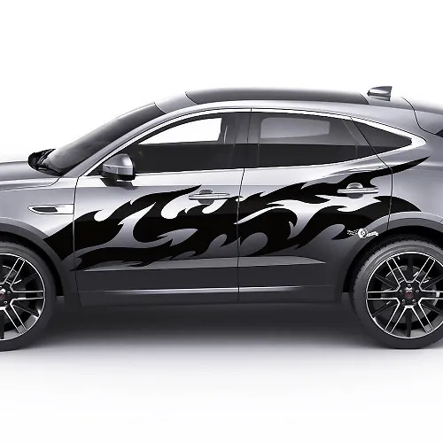 Jaguar E-Pace Side Flame Color Doors Decal Sticker