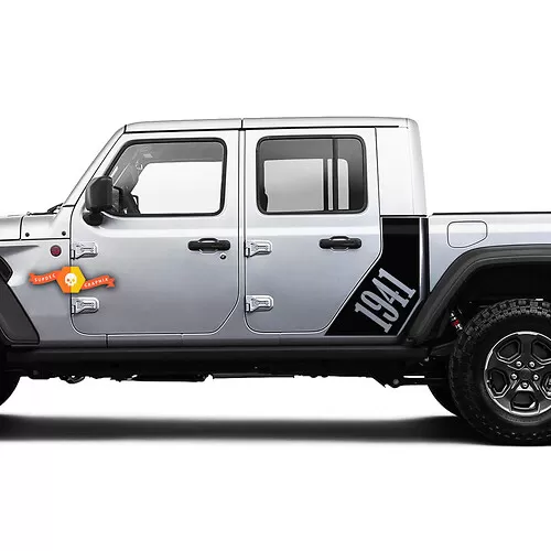 Jeep Gladiator Side War 1941 Star decal Factory Style Body Vinyl ...