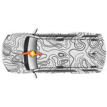 Full body Toyota 4Runner Topographic map contour background Topo map ...