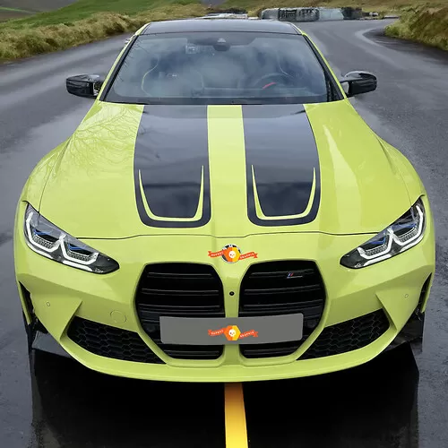 2021+ BMW M4 M3 G80 G82 G83 Hood CSL Style vinyl decal sticker 1