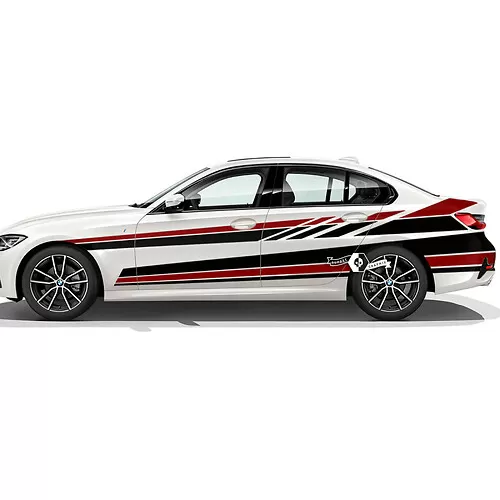 BMW Performance 2x side stripes vinyl decals sticker bmw 1 3 5 7 series ...