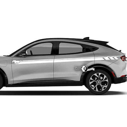Pair Ford Mustang MACH-E MACH E Doors Line Stripes Side Door Decal ...