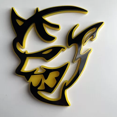 Custom 3D Badge Demon Dodge Charger Challenger logo Fender Badges Emblem