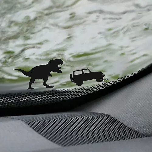 T-Rex Jeep Wrangler Windshield Easter Egg Corner Decal - Custom Vinyl ...