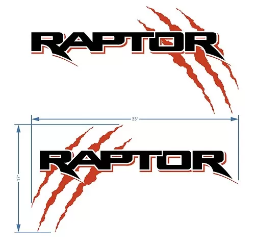 Ford F150 Raptor Claw 2 Colours Side Bed Graphics Decal sticker
