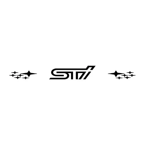 Subaru STI Windshield Banner Vinyl Sticker Decal Graphic Rally logo STI