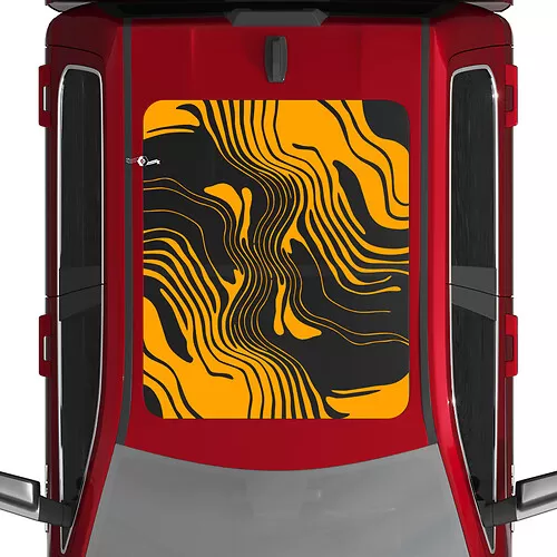 Topographic Map Vinyl Decals Stickers Graphics for Dodge RAM 1500 ...
