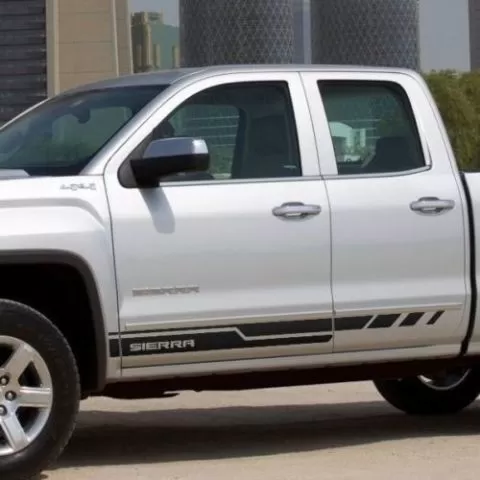 2 GMC GM Sierra 1500 AT4 Side Bed Stripes off-road 4x4 Decals Stickers ...