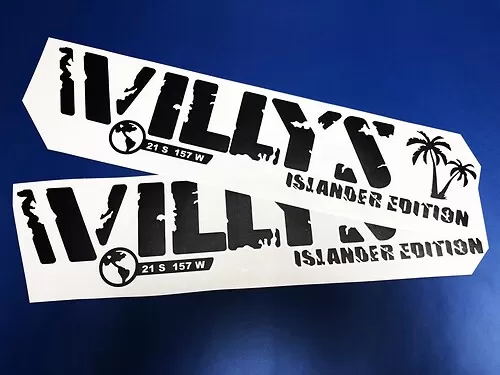 Jeep Wrangler Willys 4 Wheel Drive Logo Vinyl Decal