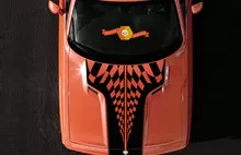2008-2014 Dodge Challenger Race Checkered Flag Racing Hood & Rear Sport ...