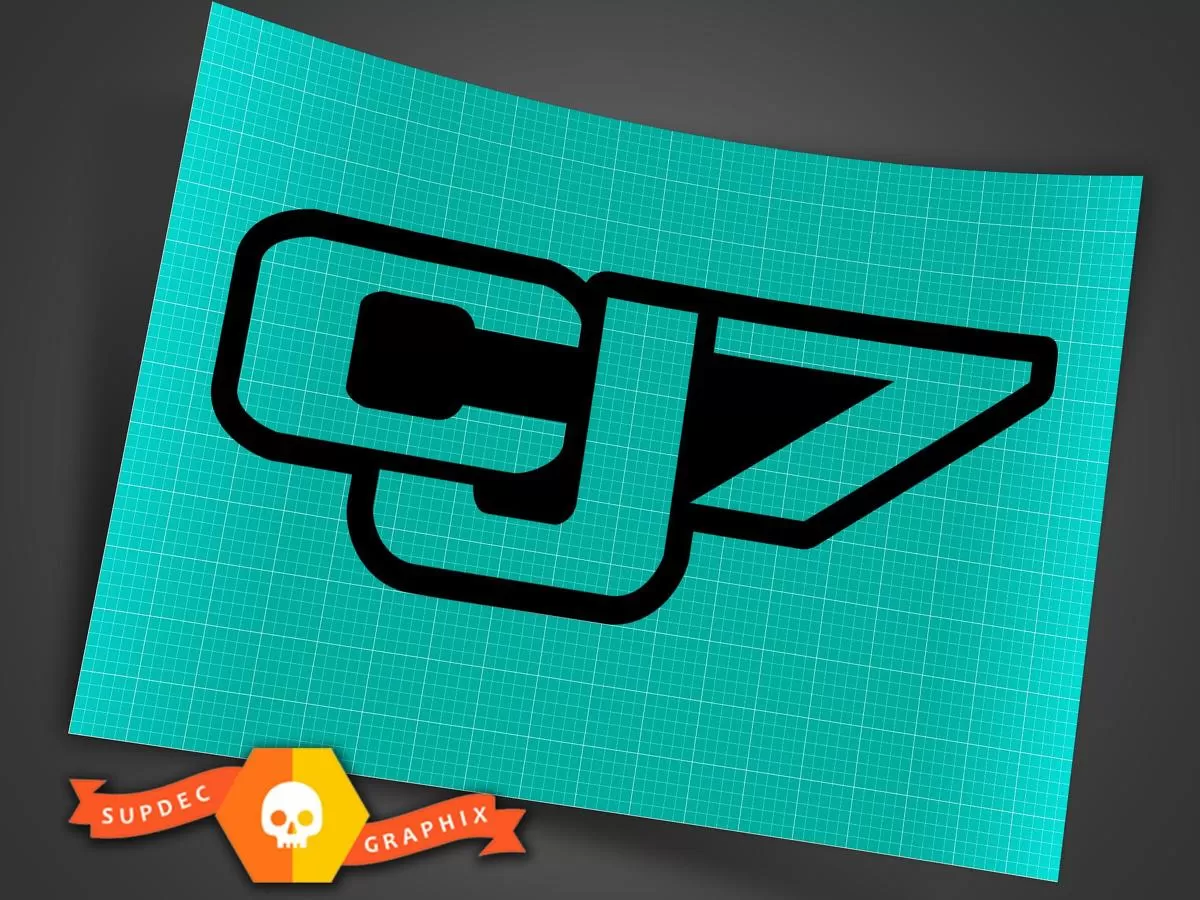 Jeep CJ7 - Black- Vinyl Decal Sticker Off Road CJ 7 Trails Rock ...