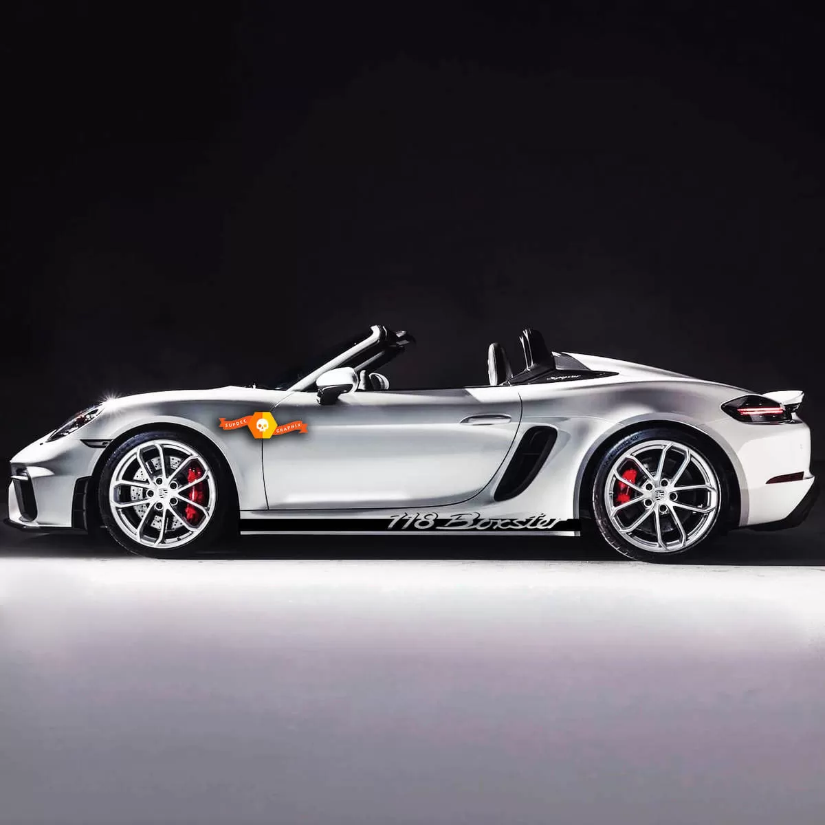 Porsche 718 Boxster Side Stripes Kit Decal Sticker